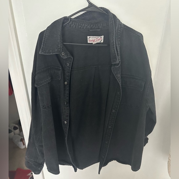 Stoosh | Jackets & Coats | Vintage Jean Jacket Black | Poshmark